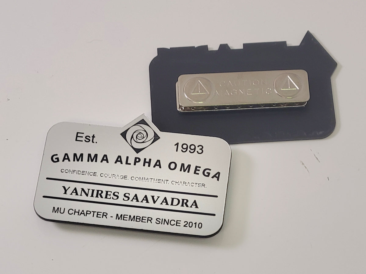 Gamma Alpha Omega - Professional Name Magnetic Name Badge - 12249-7211 ...