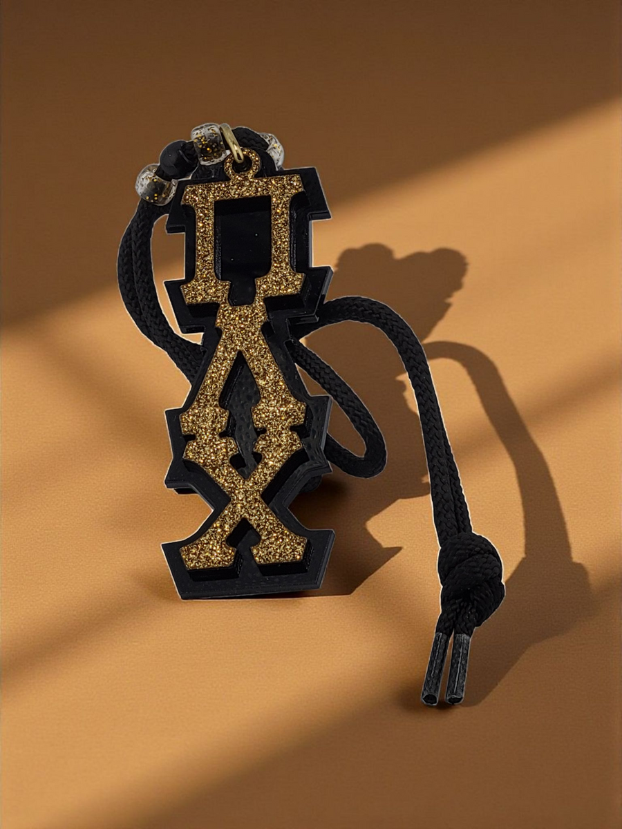 Pi Lambda Chi Tiki Necklace For Multi Cultural Sorority: Gold Glitter ...