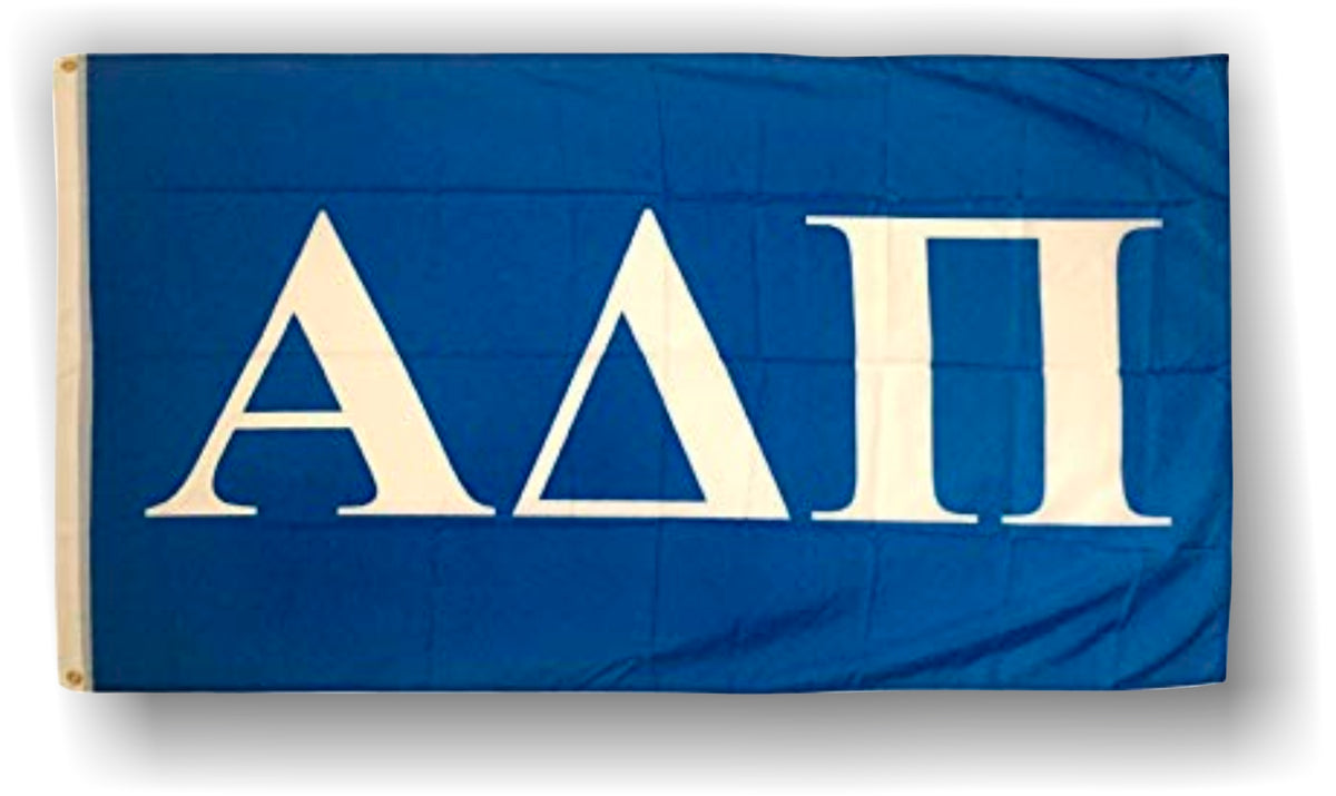 Alpha Delta Pi - 3'x5' Flag with White Letters on Blue – Greek Apparel ...