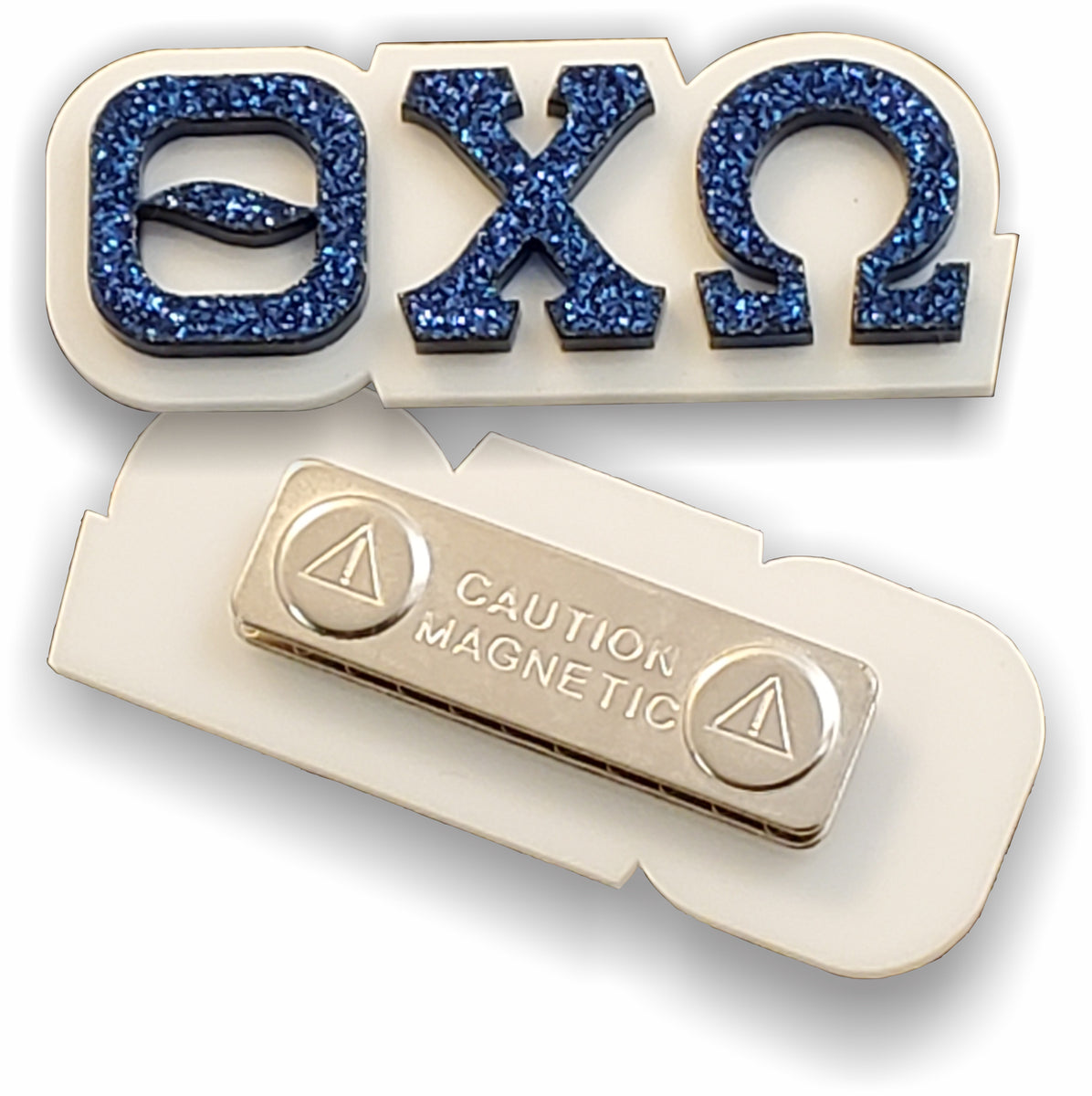 Theta Chi Omega - Pin, Greek Letters, Magnetic - QCW-PIN-BLGLTR-WHTACR ...