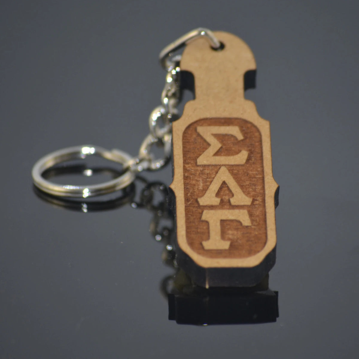 Sigma Lambda Gamma-Paddle Keychain, Laser Engraved; Maple & Walnut-SLG ...