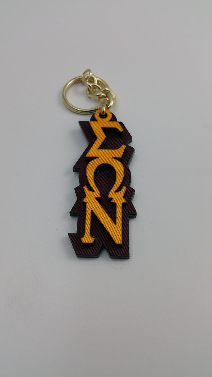Sigma Omega Nu - Key Chain - Tiki Style – Greek Apparel and Hobbies