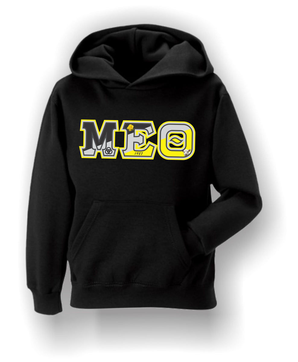 Mu Epsilon Theta - Flag Letters on Hoodie – Greek Apparel and Hobbies