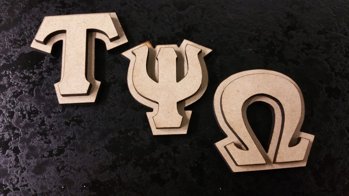 Tau Psi Omega - MDF 2 Inch Letter Set – Greek Apparel and Hobbies